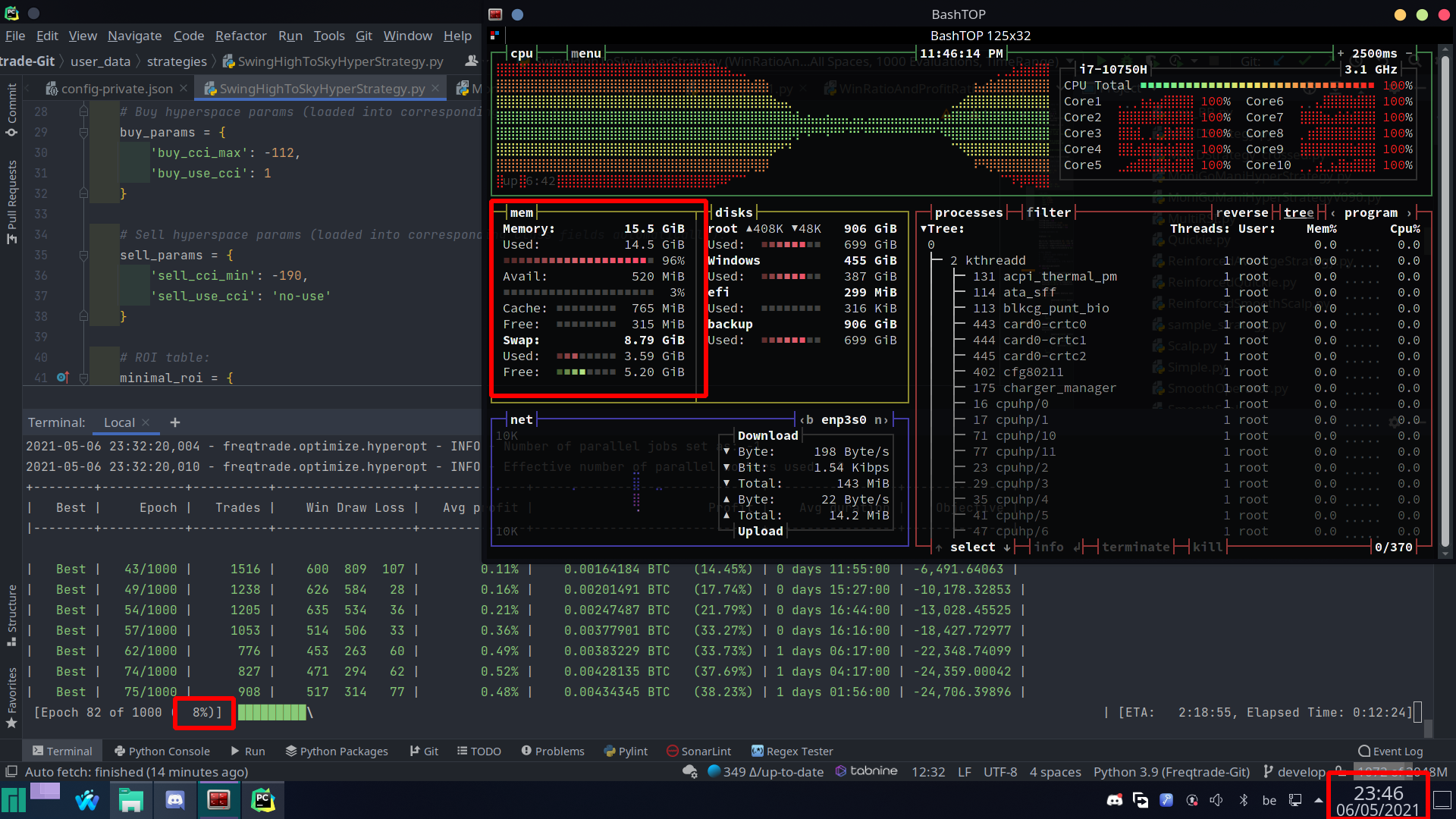 🐞 Bug - HyperOpt Memory Leak - `TerminatedWorkerError` with exit code `SIGKILL(-9), ERROR 1 ...