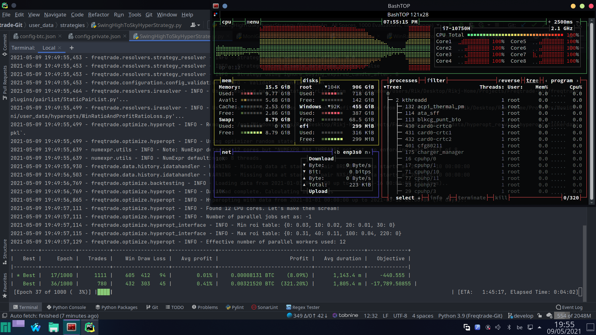 🐞 Bug - HyperOpt Memory Leak - `TerminatedWorkerError` with exit code `SIGKILL(-9), ERROR 1 ...