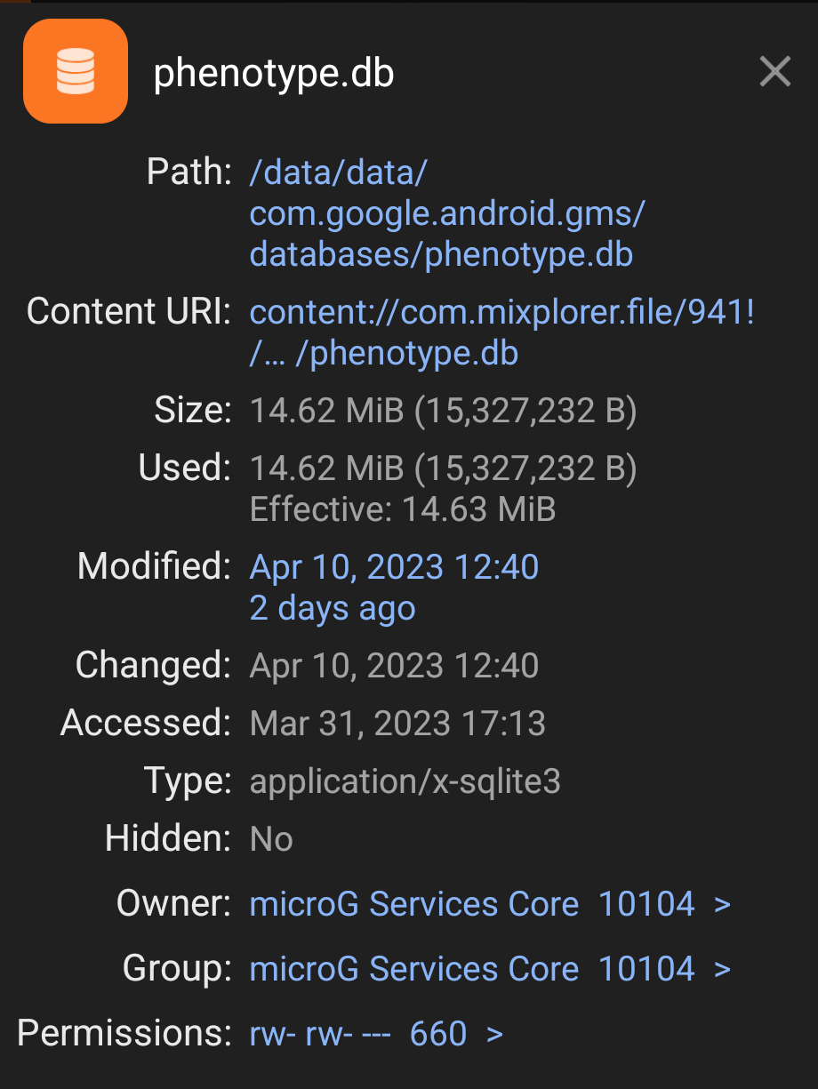 馃悶 Bug `aa4mg` Android 1112 Incorrect `phenotypedb` Permissions 路 Issue 3 路 Rikj000