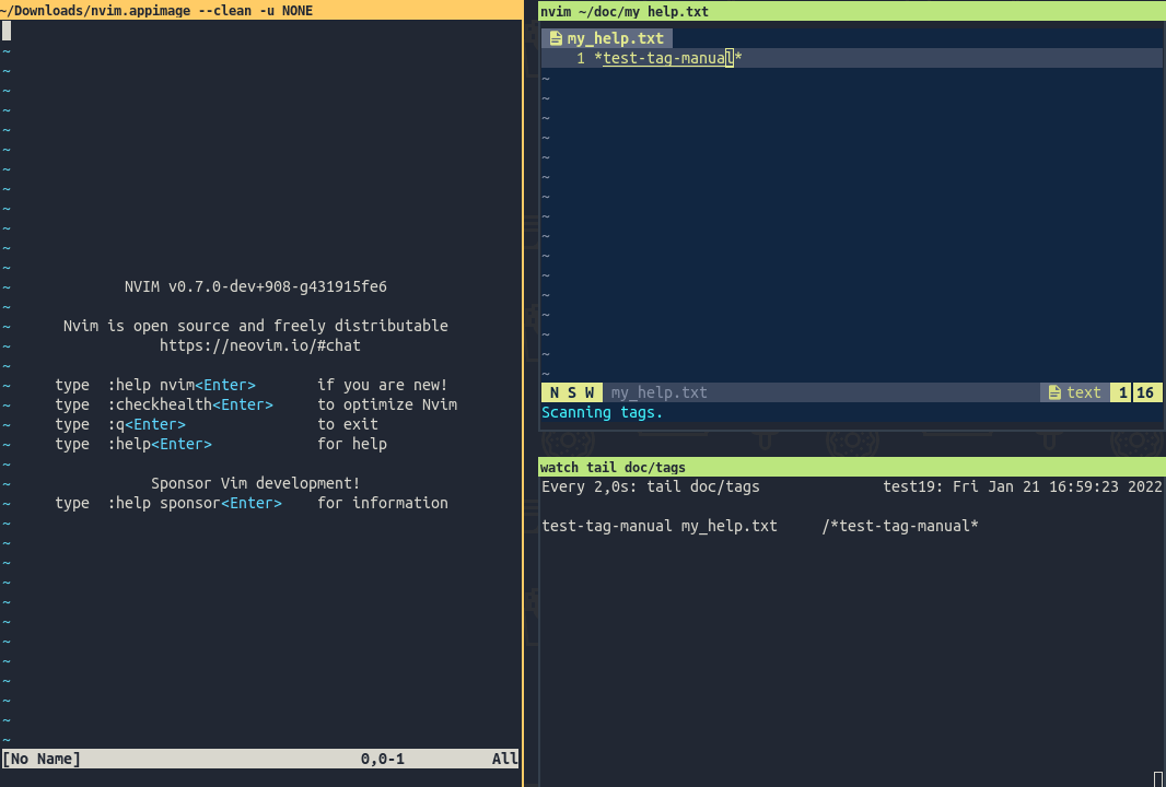 `helptags ALL` doesn't reload previously loaded help buffer · Issue #17162 · neovim/neovim · GitHub