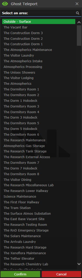 Almost Everything In The Ghost Teleport Menu Starts With The And Is Not Alphabetized Properly 