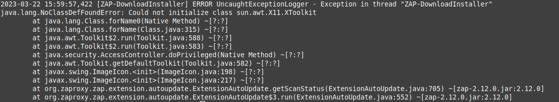 UncaughtExceptionLogger - Exception in thread "ZAP-DownloadInstaller" · Issue #7790 · zaproxy ...