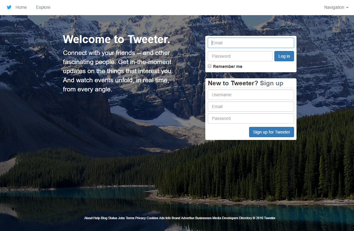 GitHub - mooneyclan/Twitter-Clone: Tweeter - A Twitter Clone made with ...