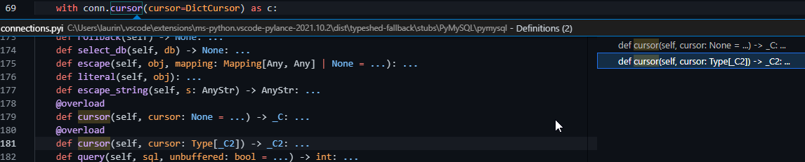 Goto definition goes to stub files · Issue #1970 · microsoft/pylance ...