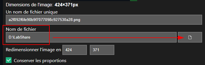 [Image paste] Selected path to save image is the parent directory of ...