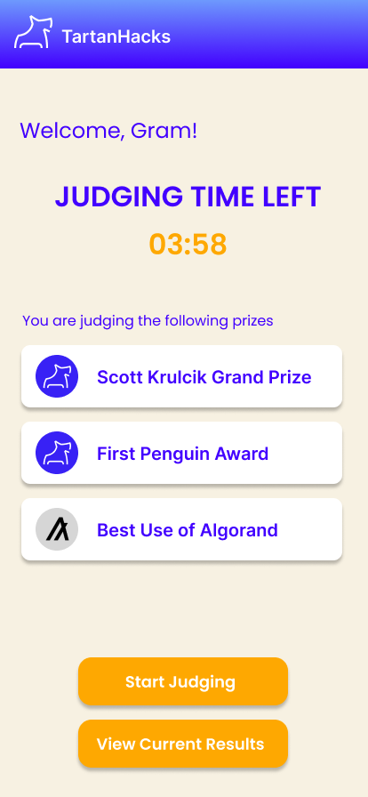 [Feature] Create landing screen · Issue #2 · ScottyLabs/tartanhacks-judging · GitHub