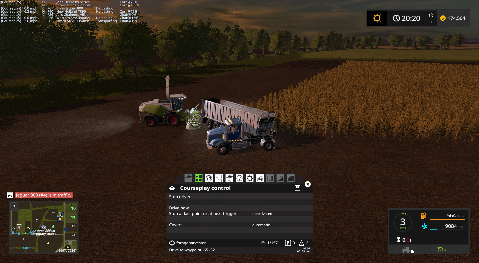 Mode 2 Leaving Havester Broken with AIVE · Issue #2282 · Courseplay ...