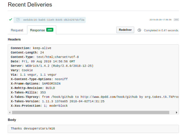 0pdd bot does not respond on PR merge in devsuperstars/m16 · Issue #137 · cqfn/pdd · GitHub