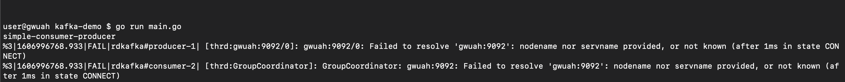 Cannot resolve hostname:port error · Issue #574 · confluentinc/confluent-kafka-go · GitHub