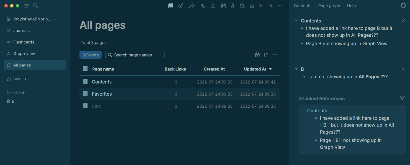 Page not showing up in All Pages or Graph even after reindex v0.7.8 · Issue #6156 · logseq ...