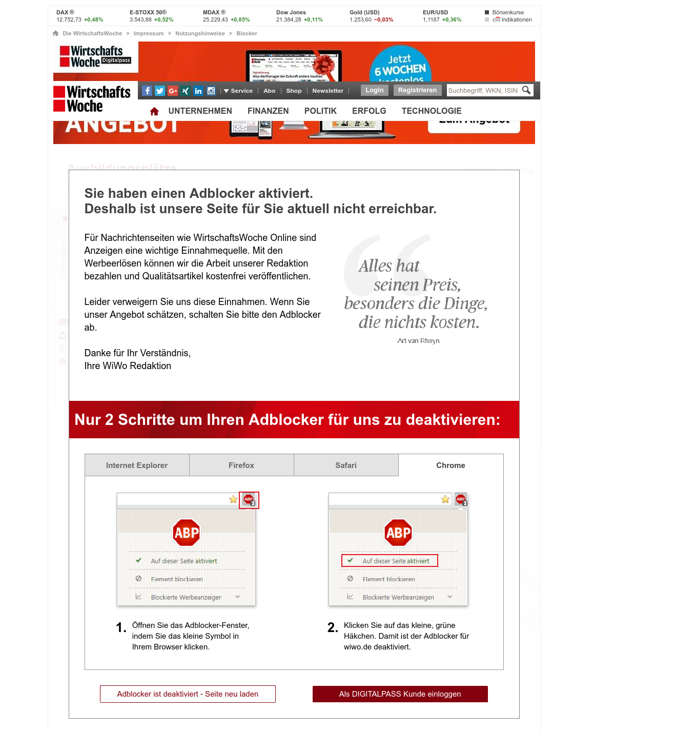 Wirtschaftswoche · Issue 3304 · Reekanti Adblock Killer · Github