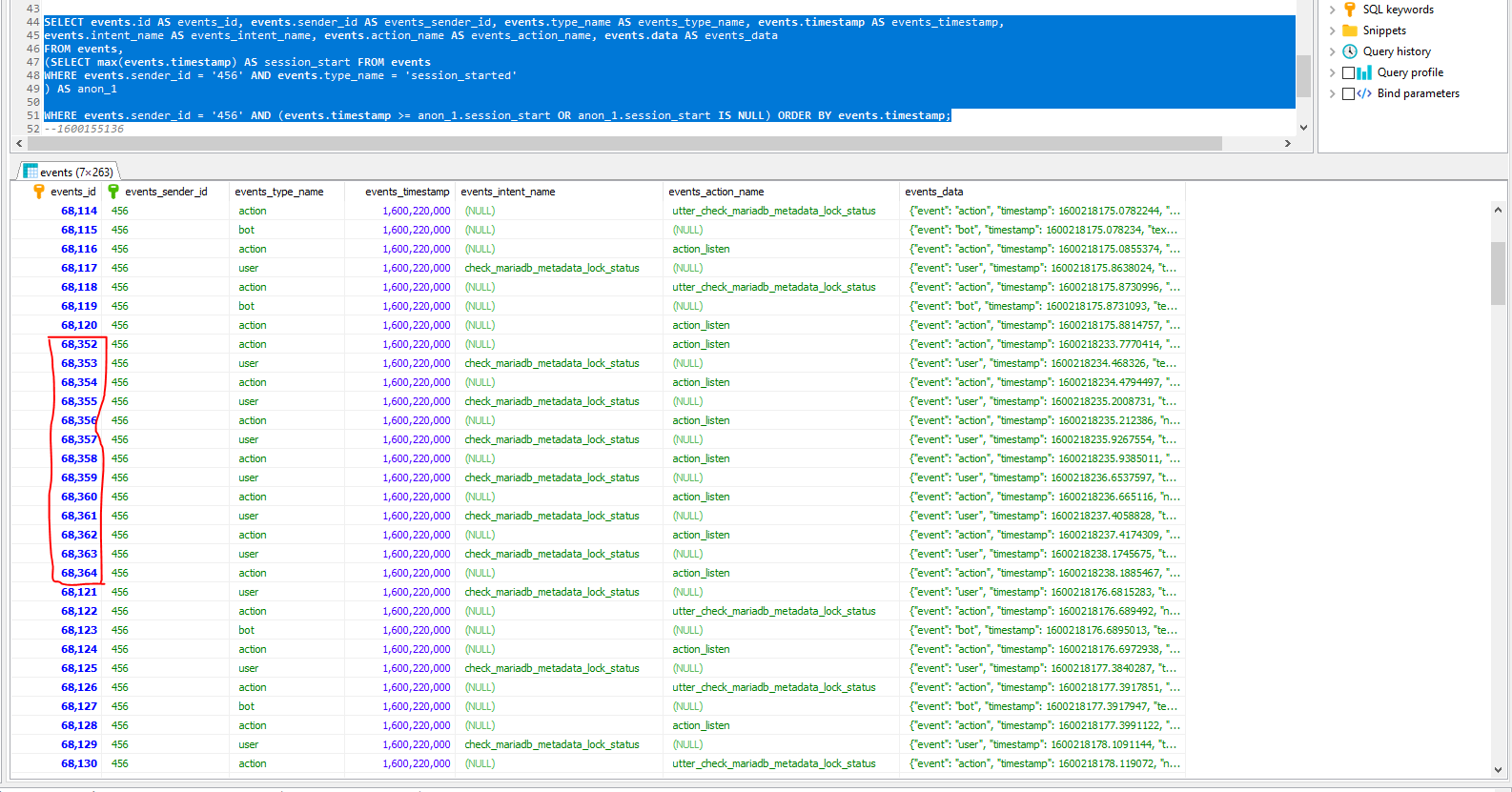 Tracker database query statement problems · Issue #6673 · RasaHQ/rasa · GitHub