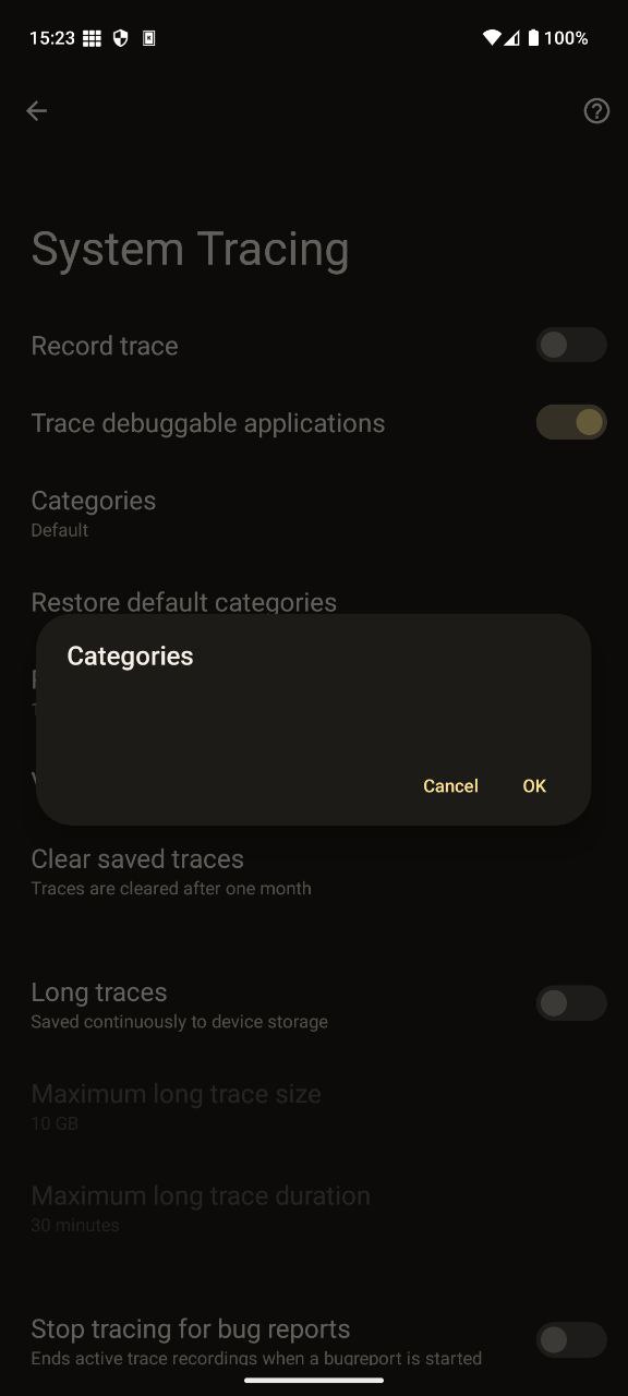Developers tools: System Tracing tool not working correctly · Issue #2206 · GrapheneOS/os-issue ...