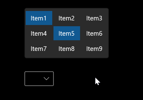 Combobox items are not selected properly when using the custom items panel · Issue #3918 ...