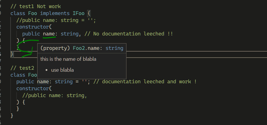 Jsdoc Comments Not Inherited For Parameter Properties · Issue 44114 · Microsofttypescript · Github