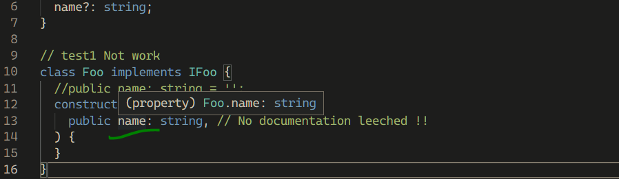 Why Documentation Not Work In Constructor With Public Protected Private · Issue 1318 