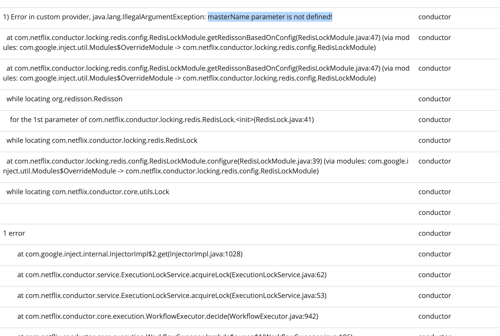 Redis Lock With Sentinel Missing Mastername · Issue 1700 · Netflix Conductor · Github