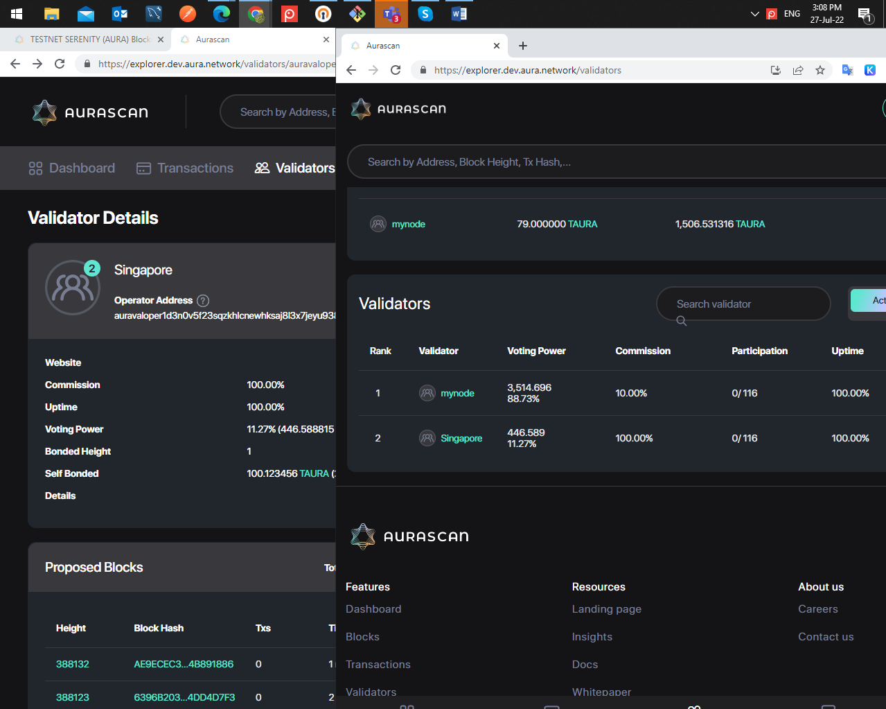 [Aurascan][ValidatorDetails] Hiển thị uptime "Last 100 blocks" chưa đúng · Issue #683 · aura-nw ...