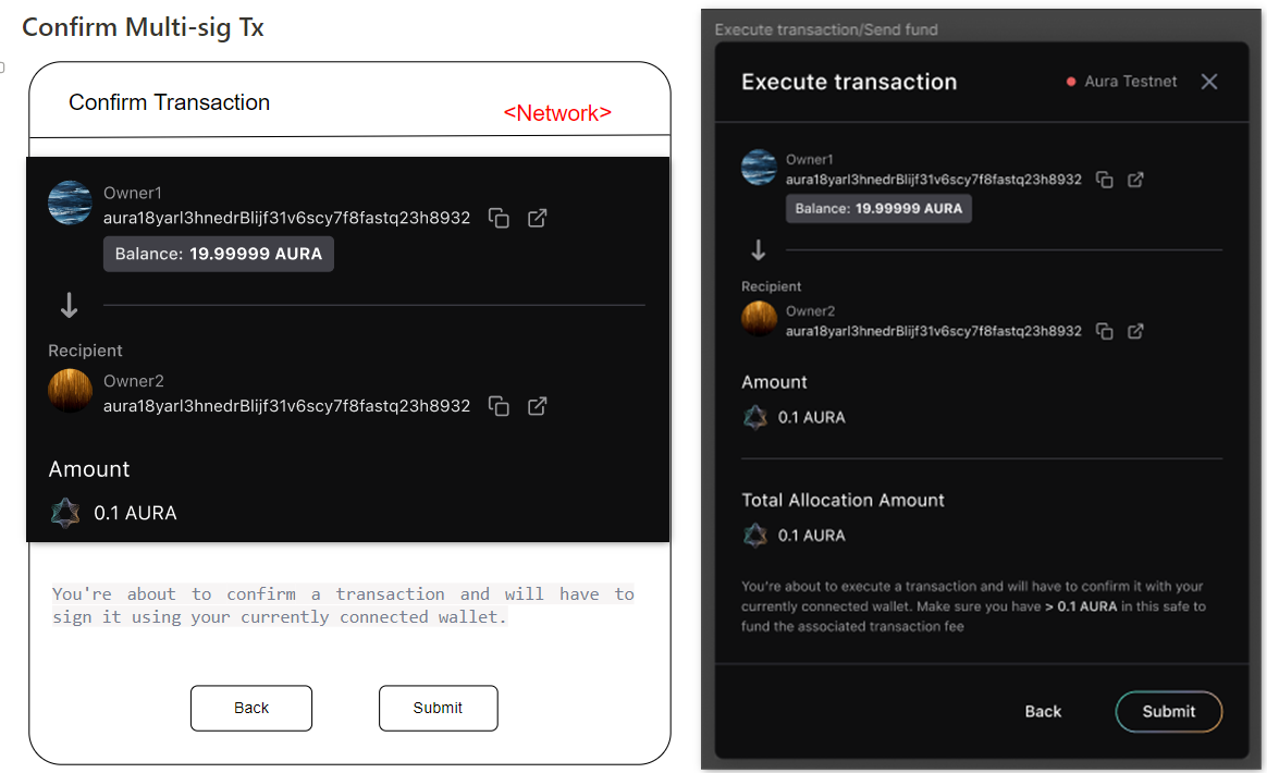 Aura Safe Multisig Tx Ui Issues On Confirm Transaction Popup · Issue 141 · Aura Nwaura Safe 