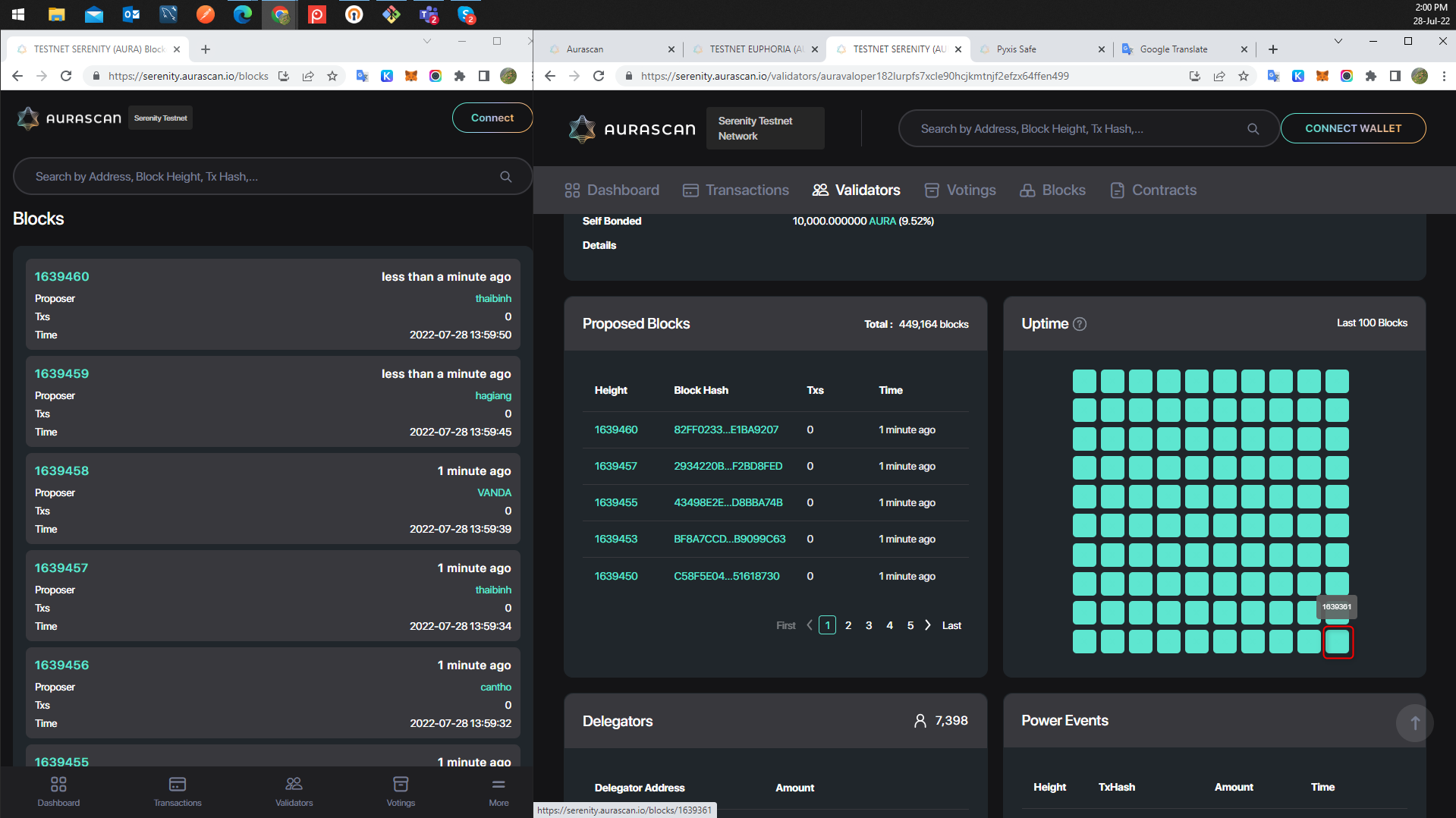 [Aurascan][ValidatorDetails] Hiển thị uptime "Last 100 blocks" chưa đúng · Issue #683 · aura-nw ...