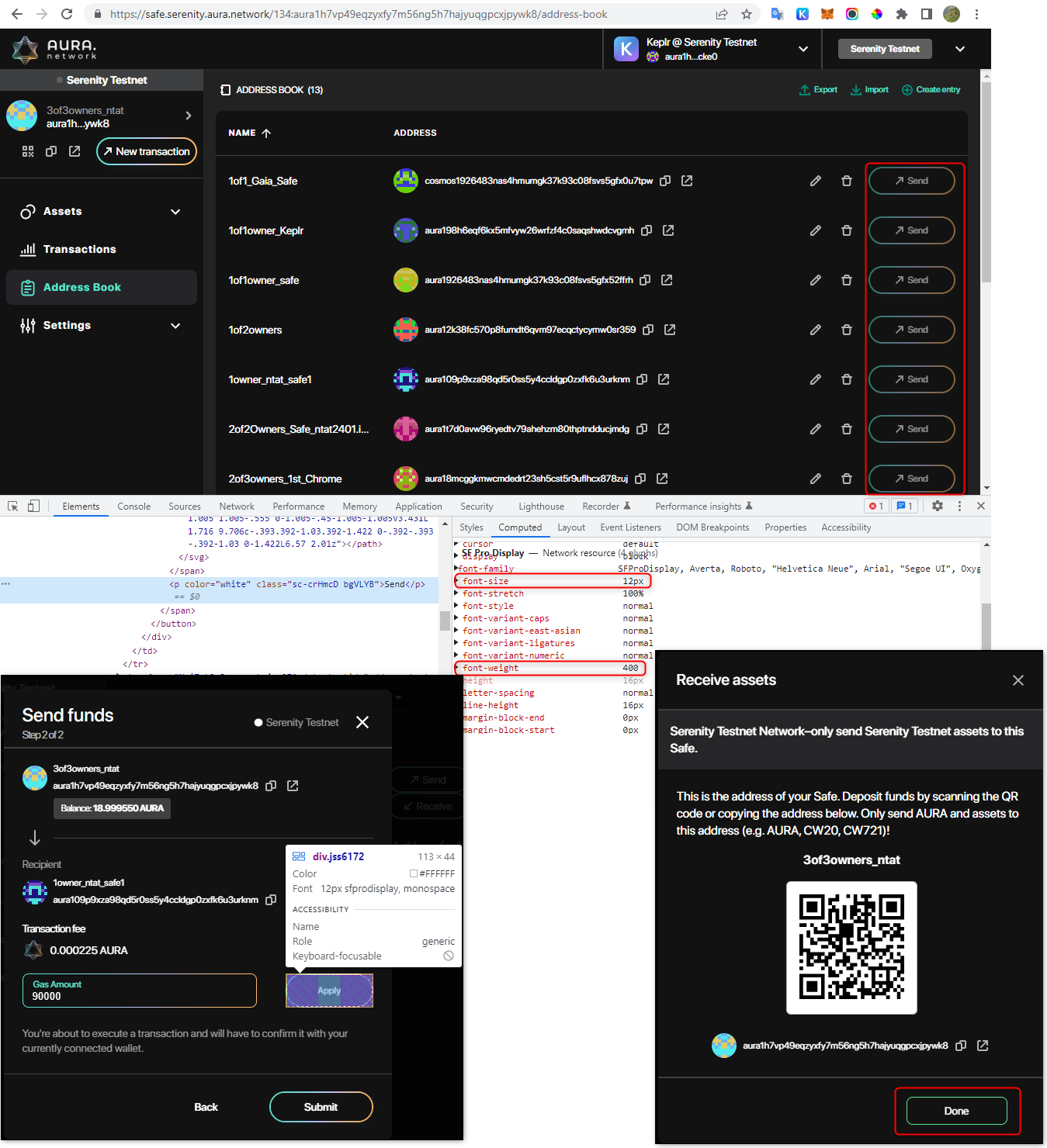 [Aura-Safe][General] Display text, size, position of buttons incorrectly · Issue #169 · aura-nw ...
