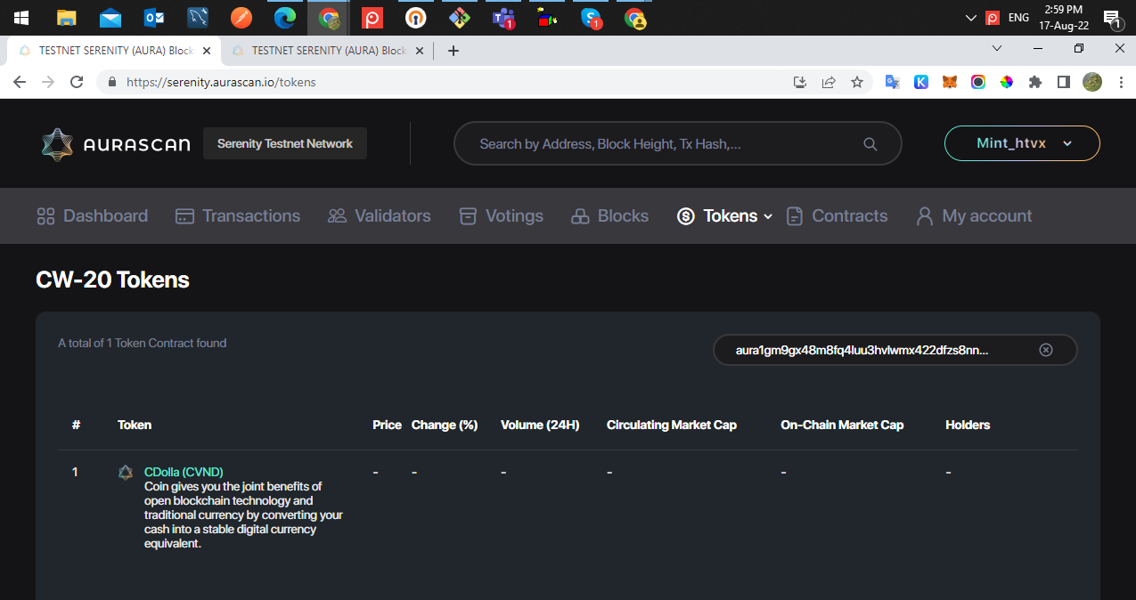 [Aurascan][Tokens][CW-20][CW-721] Display Filter Search screen after entering · Issue #784 ...