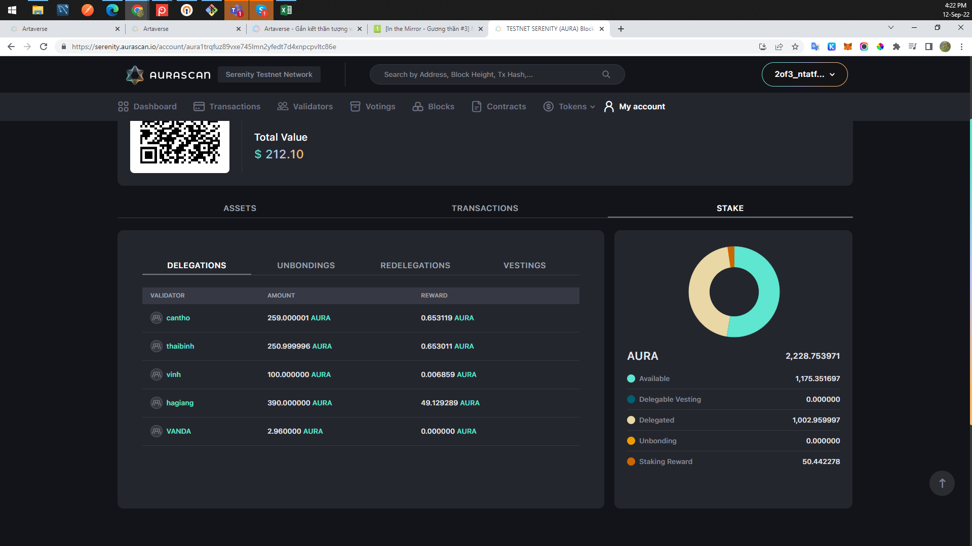 [Aurascan][AccountDetails] Not display information at STAKE tab · Issue #978 · aura-nw/aurascan ...