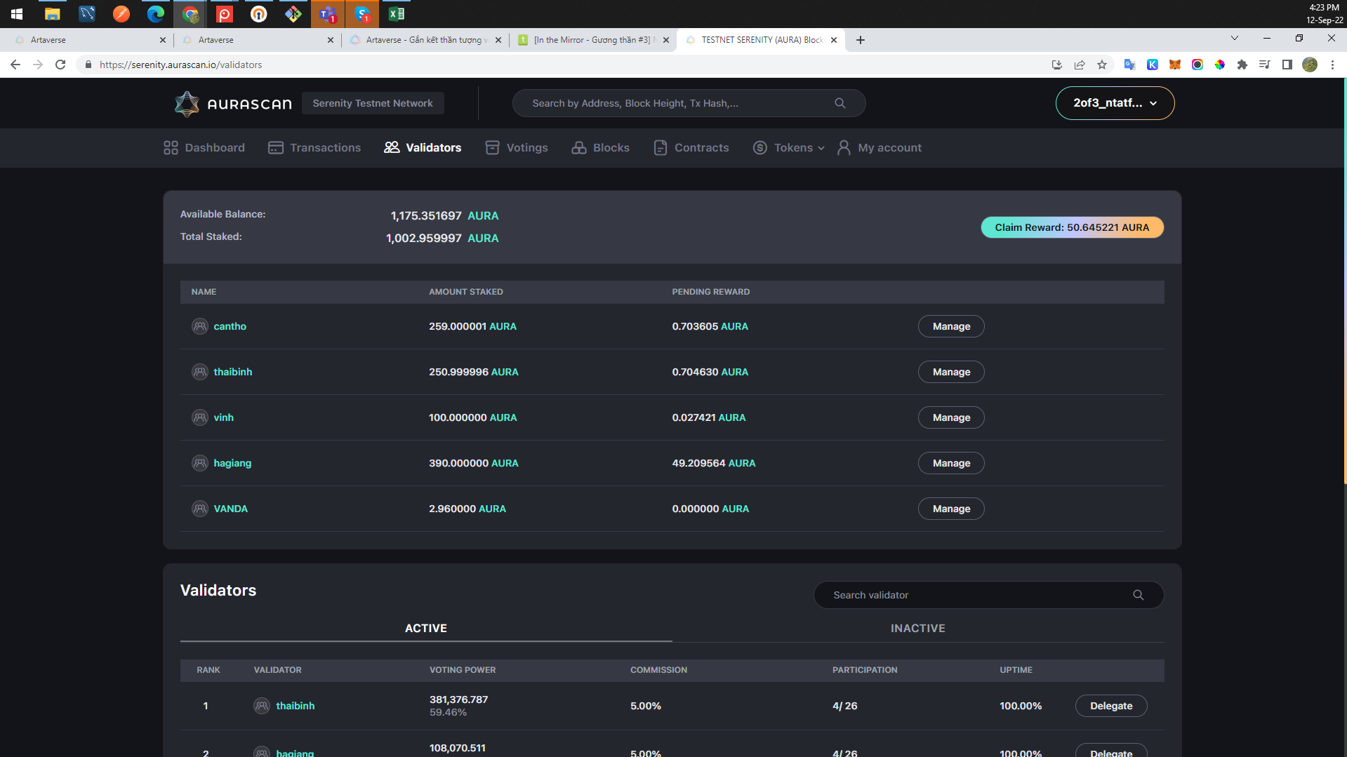 [Aurascan][AccountDetails] Not display information at STAKE tab · Issue #978 · aura-nw/aurascan ...