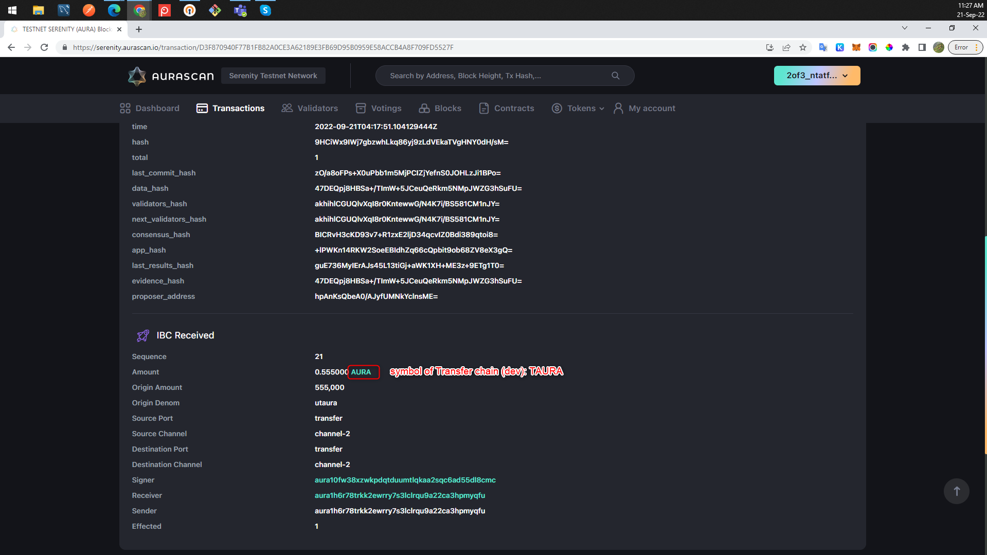 [Aurascan][IBCTransactions] Display incorrect symbol at IBC Received transaction · Issue #1025 ...