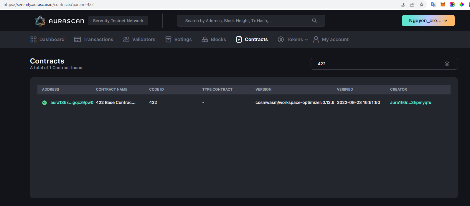 [Aurascan][RegisterContract] Can register contract to deploy on mainnet with account is not ...