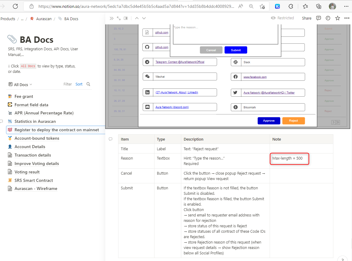 [Portal][ViewRequest] "Rejection Reason" display is not fully information · Issue #1071 · aura ...