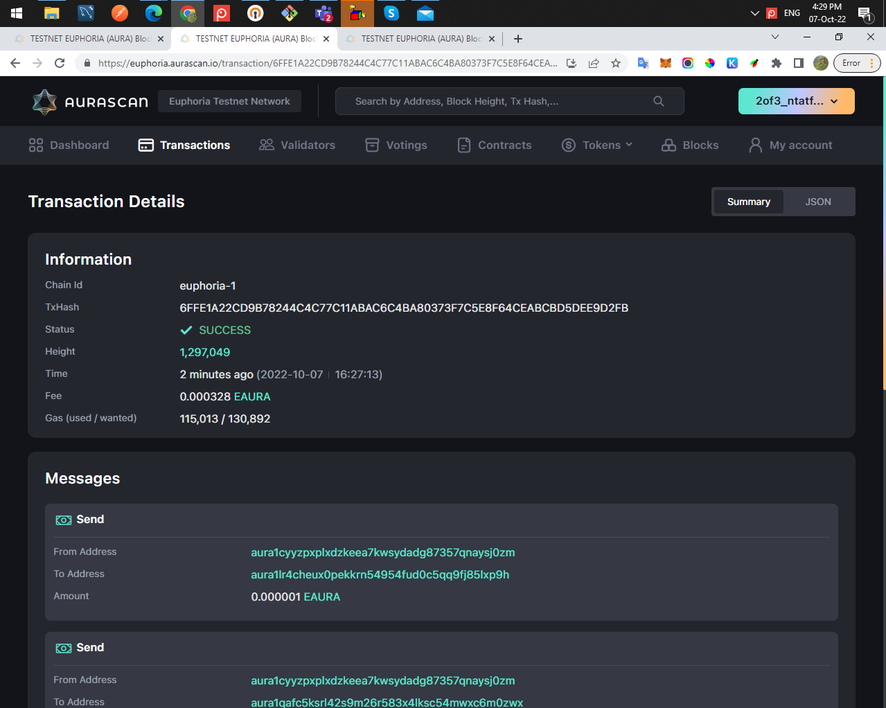 [Transaction_Details] Show message of Multisend txn from Pyxis Safe · Issue #1012 · aura-nw ...