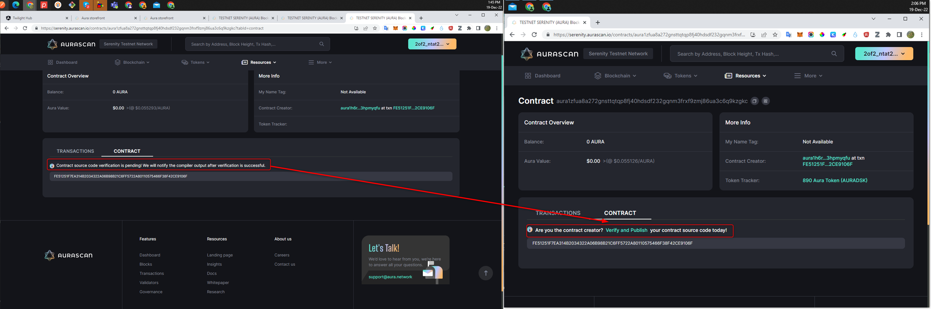 [Aurascan][Contract] Cannot verify contract · Issue #1323 · aura-nw/aurascan · GitHub