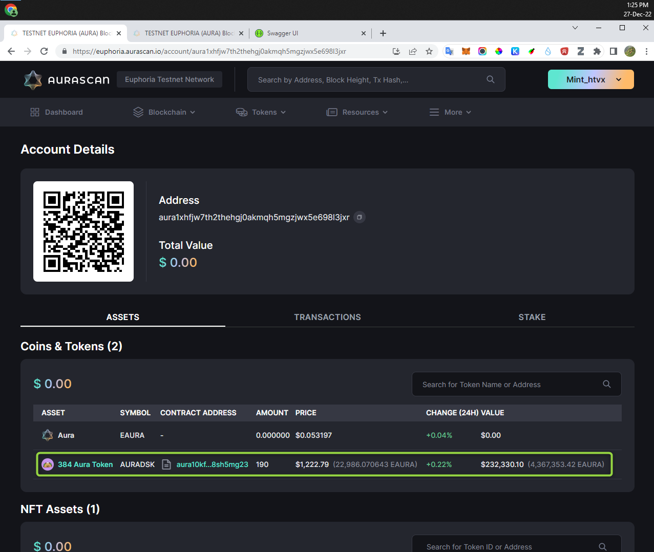 [Aurascan][CW-20Tokens] Not update Holders number and percent number of Holders · Issue #1284 ...