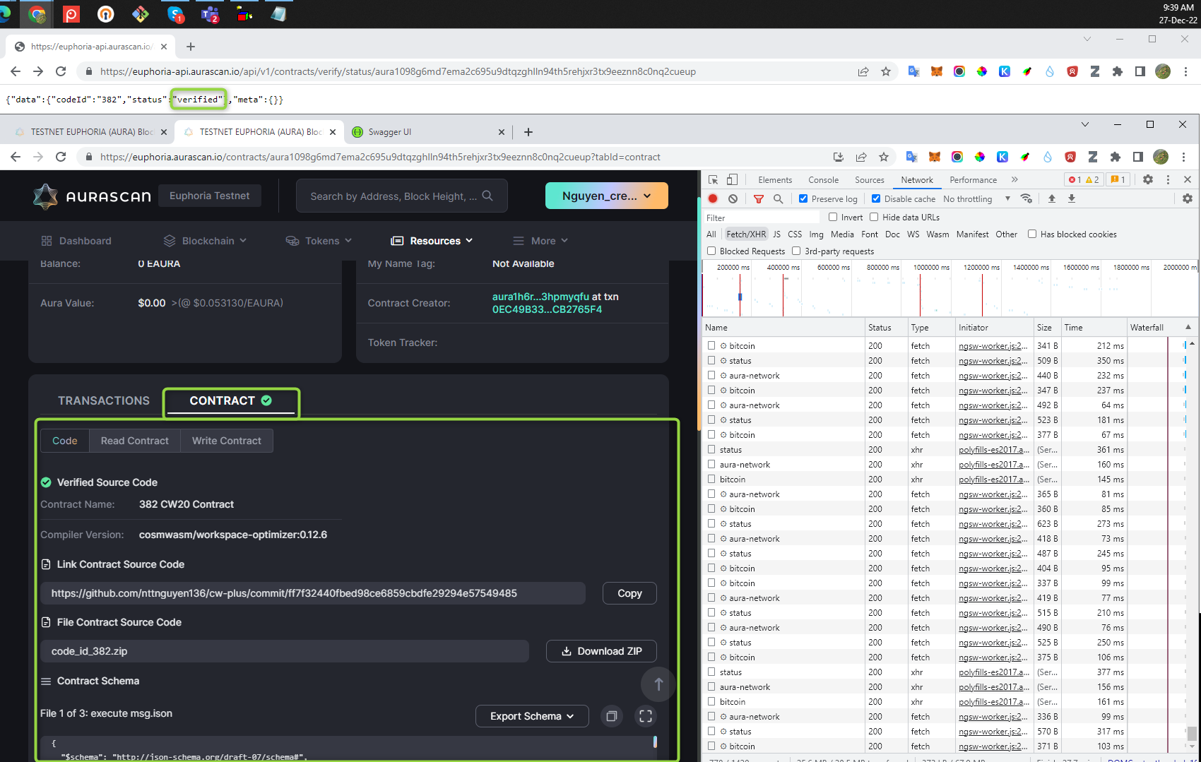 [Aurascan][Contract] Cannot verify contract · Issue #1323 · aura-nw/aurascan · GitHub