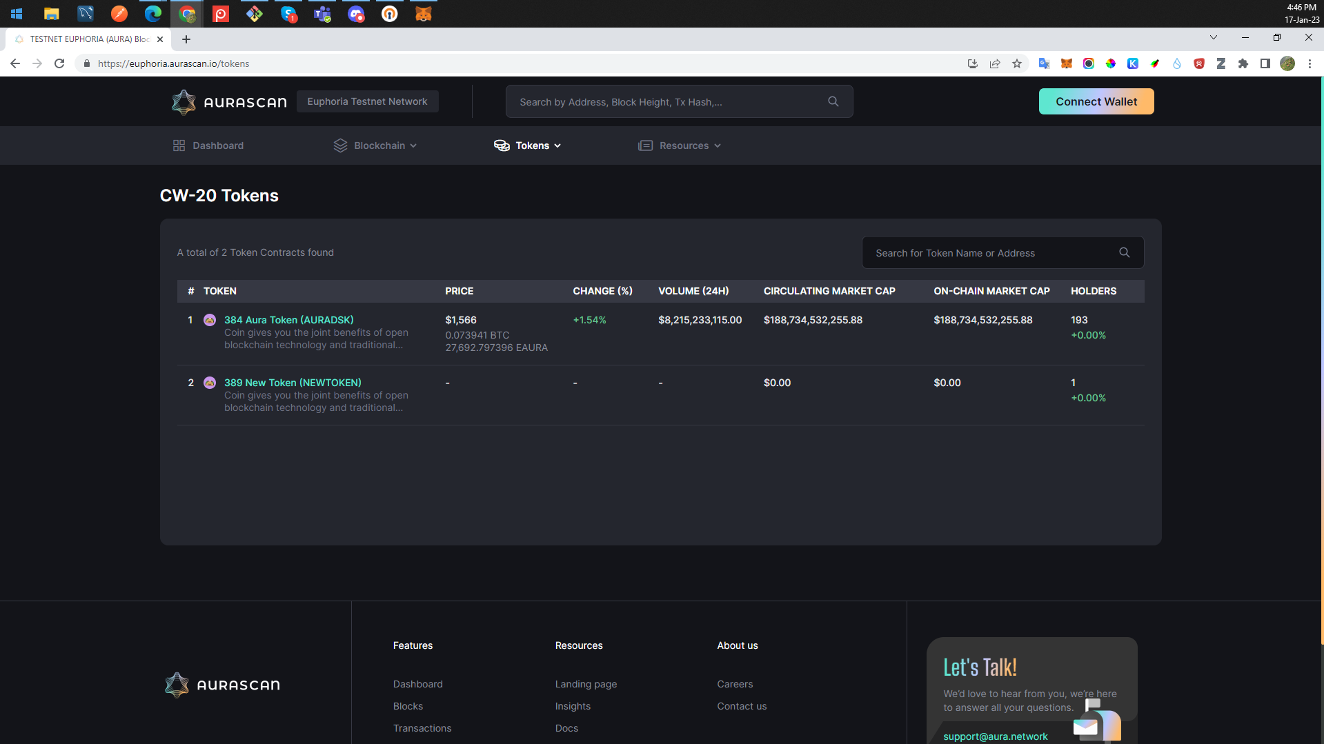Aurascan Tokens Cw20 Display Wrong Btc Value When Tokens Price Is Too Small · Issue 1423