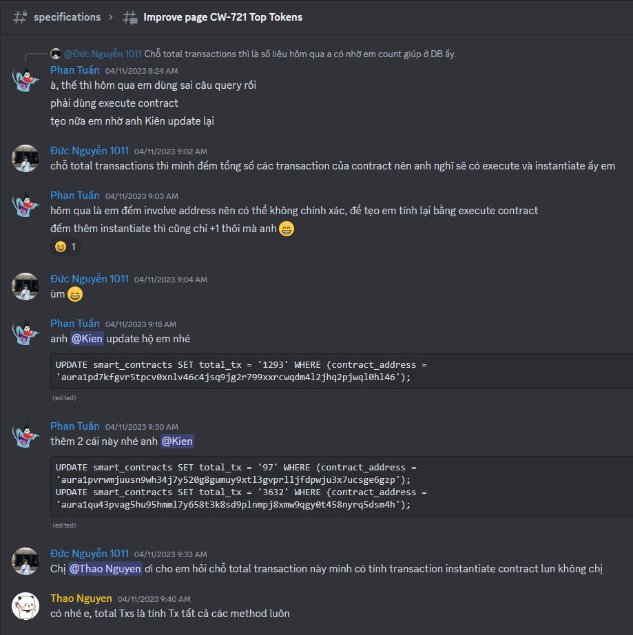 [Horoscope][Aurascan][CW721Tokens] Add job to process count total transaction · Issue #308 ...
