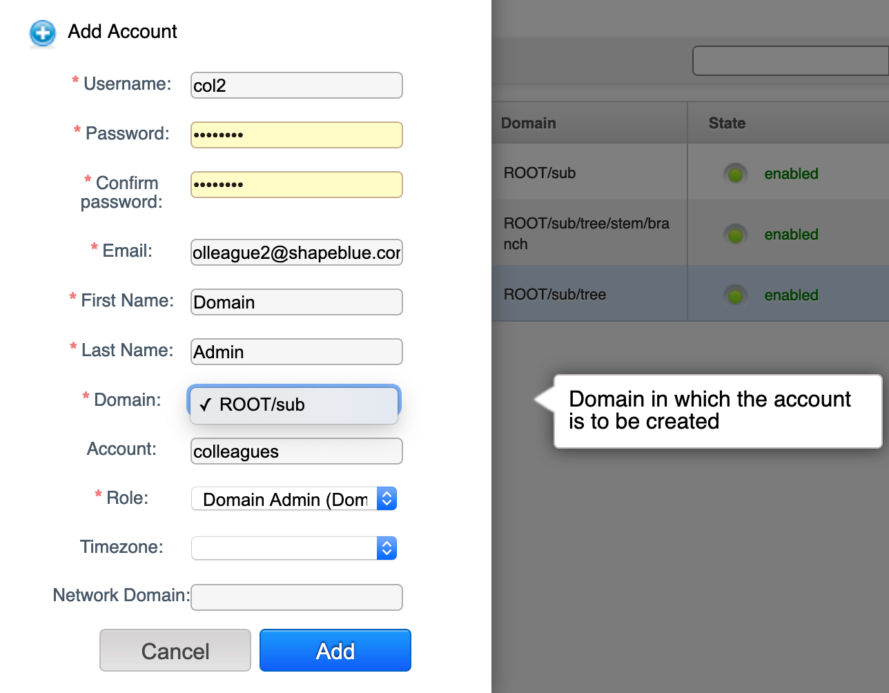 [BUG] Domain admin cannot create a second user in an account · Issue #749 · apache/cloudstack ...