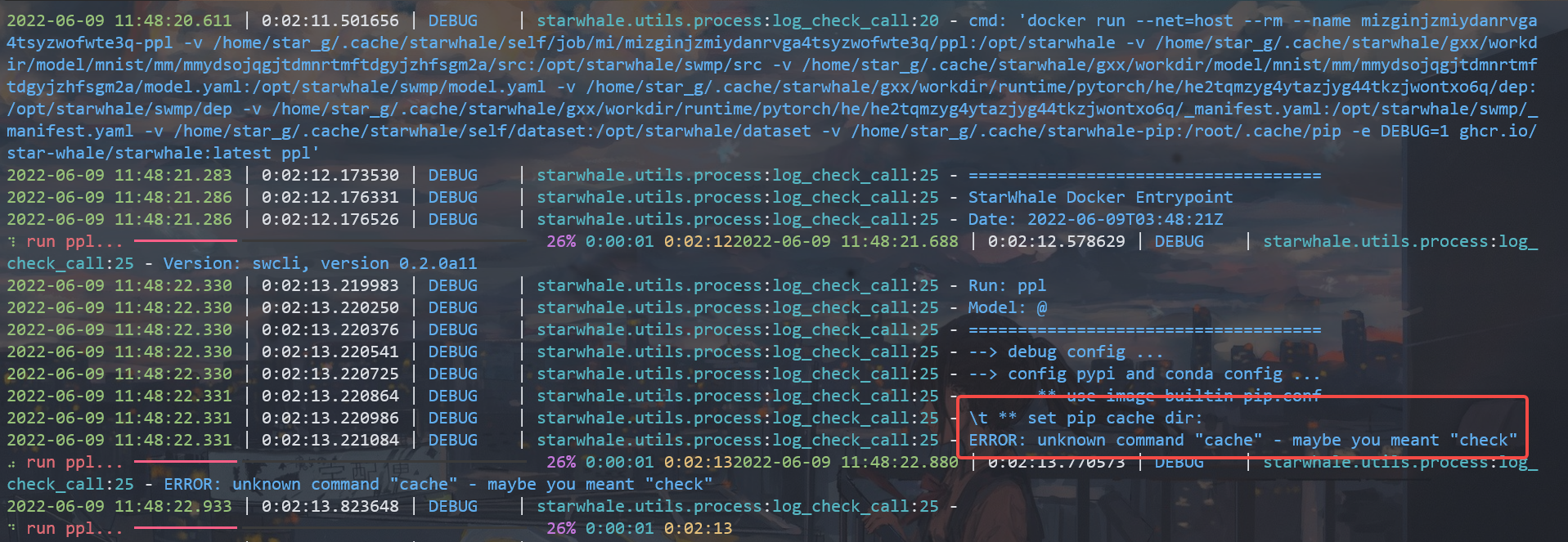 run on standalone report an error：unknown command "cache" · Issue #529 · star-whale/starwhale ...