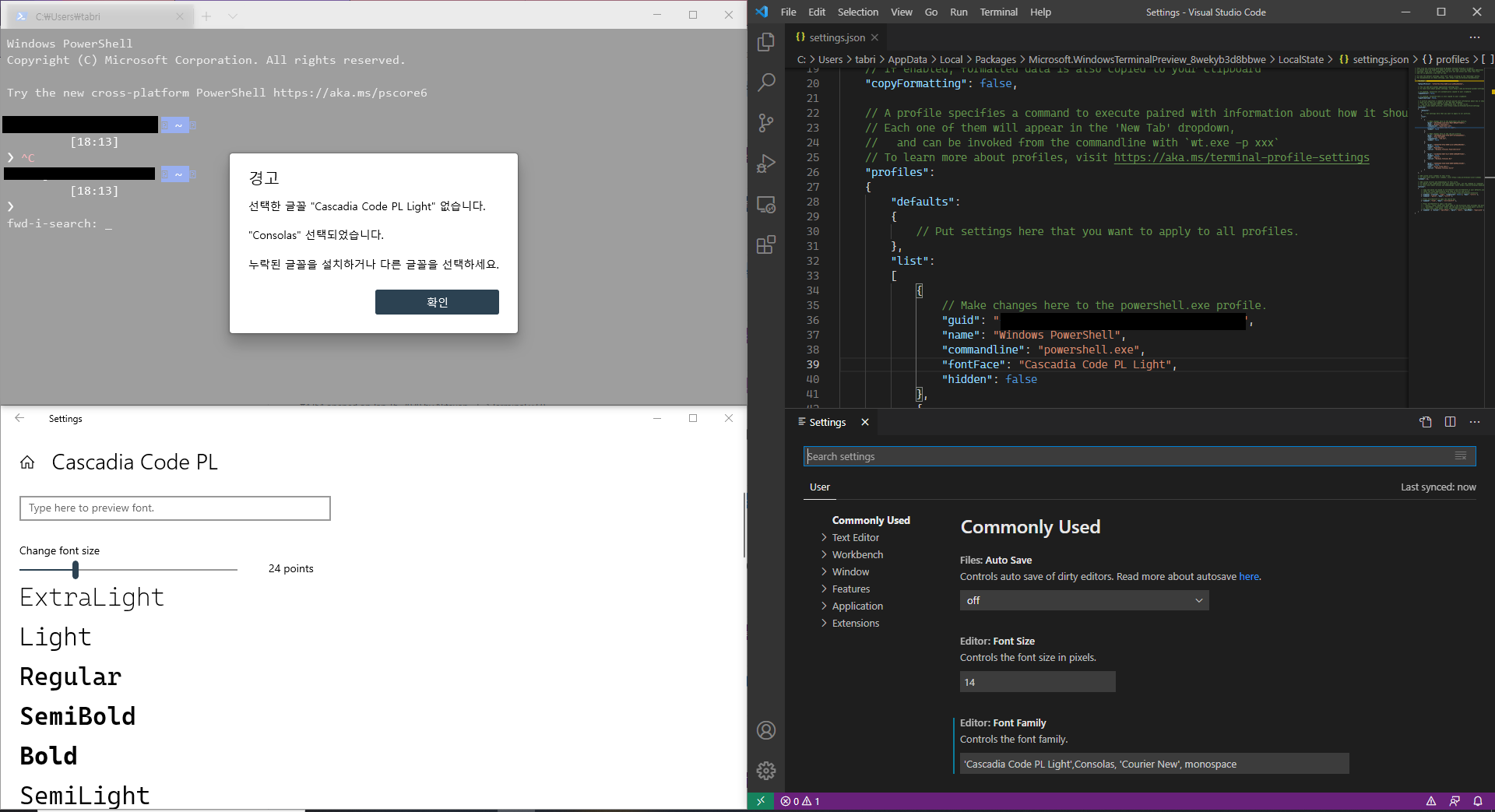 Terminal cannot find installed font · Issue #9048 · microsoft/terminal ...