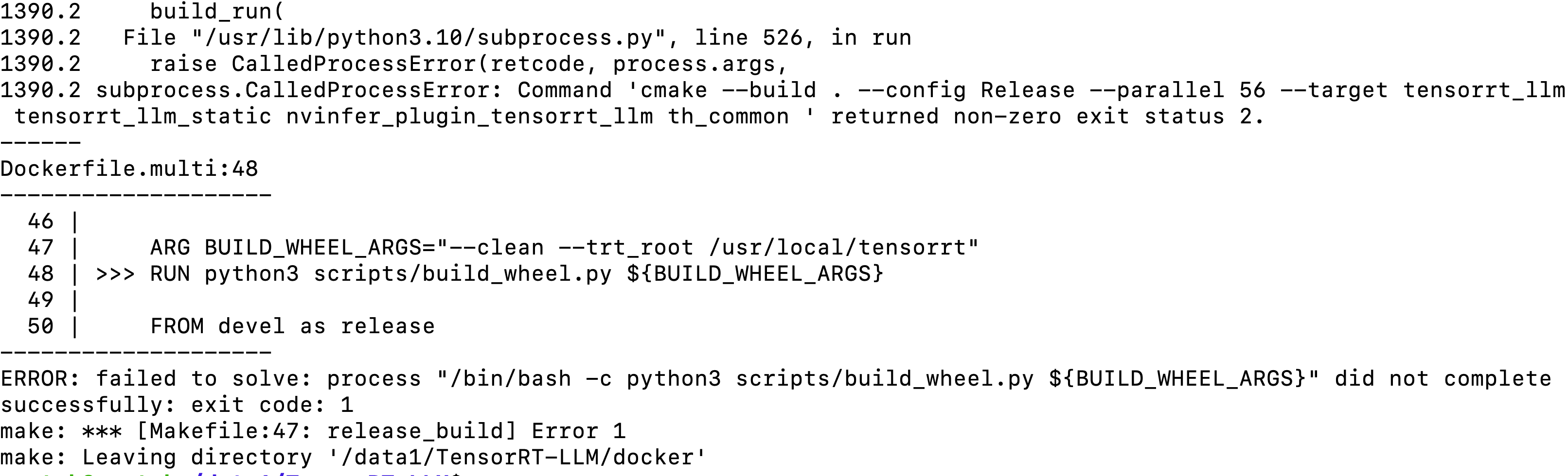 How to build the docker image · Issue #71 · NVIDIA/TensorRT-LLM · GitHub