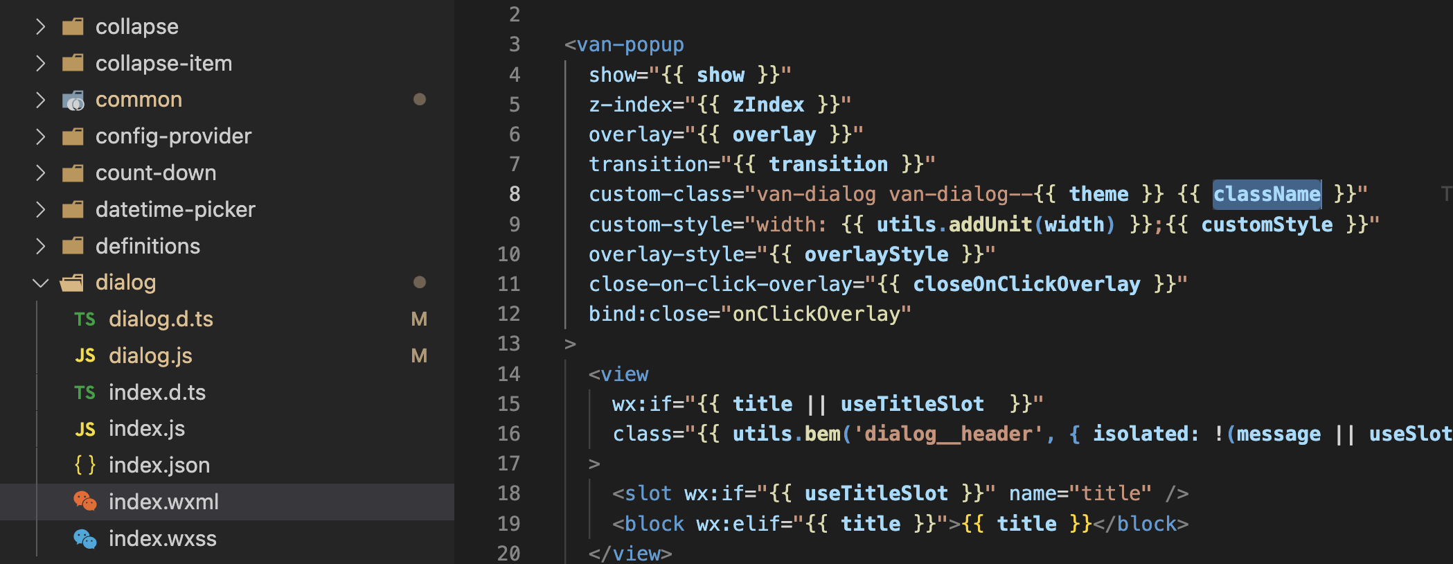 Dialog 弹出框className无效 · Issue #5091 · youzan/vant-weapp · GitHub