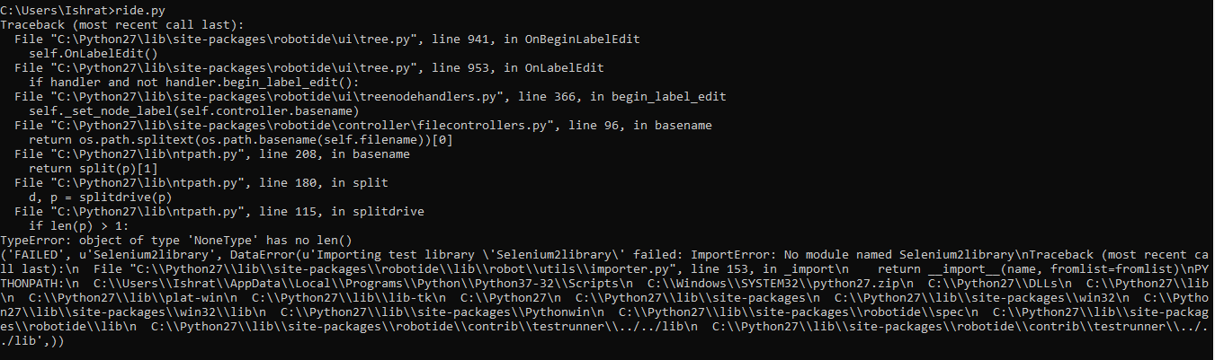 Not Able To Install Selenium2library To Work With Robotframework · Issue 1351 · Robotframework