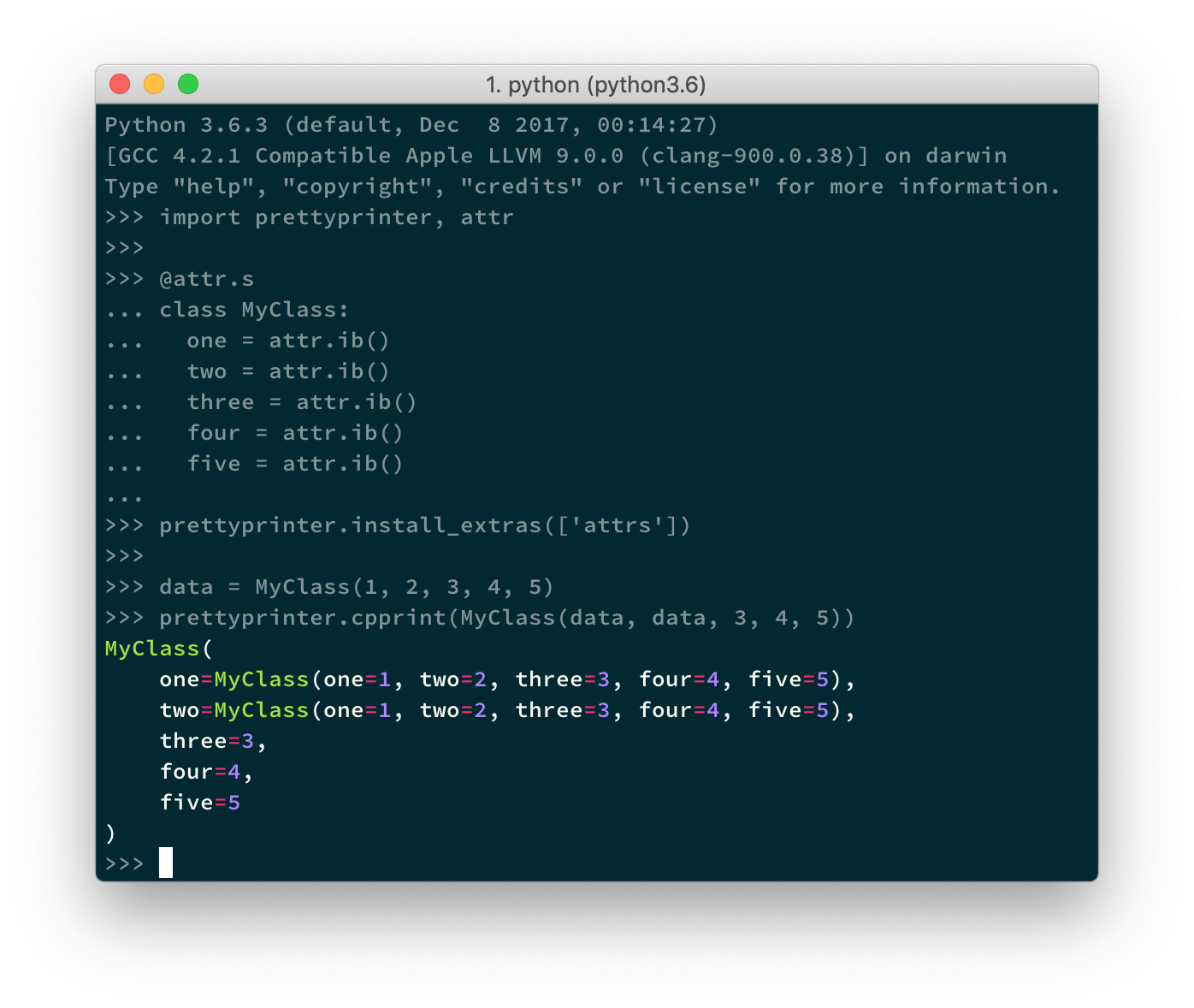 pretty-printing support · Issue #508 · python-attrs/attrs · GitHub