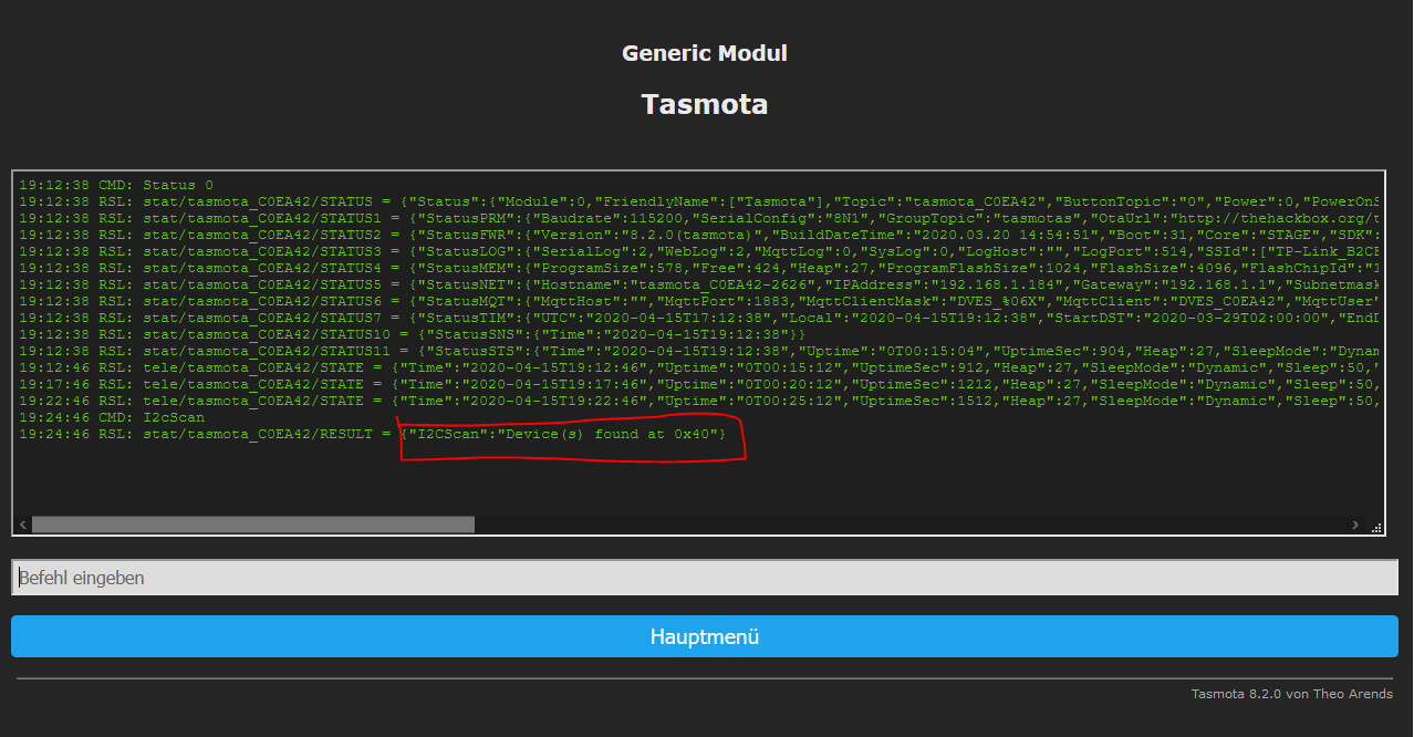 I2C: Sensor HDC1080 don't show data · Issue #8194 · arendst/Tasmota · GitHub