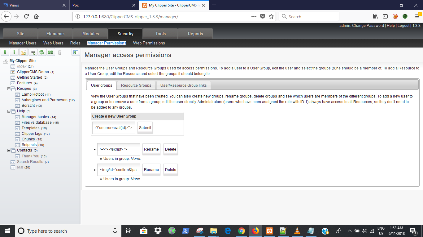 Stored Cross Site Scripting in CMS Clipper_1.3.3 · Issue #488 · ClipperCMS/ClipperCMS · GitHub