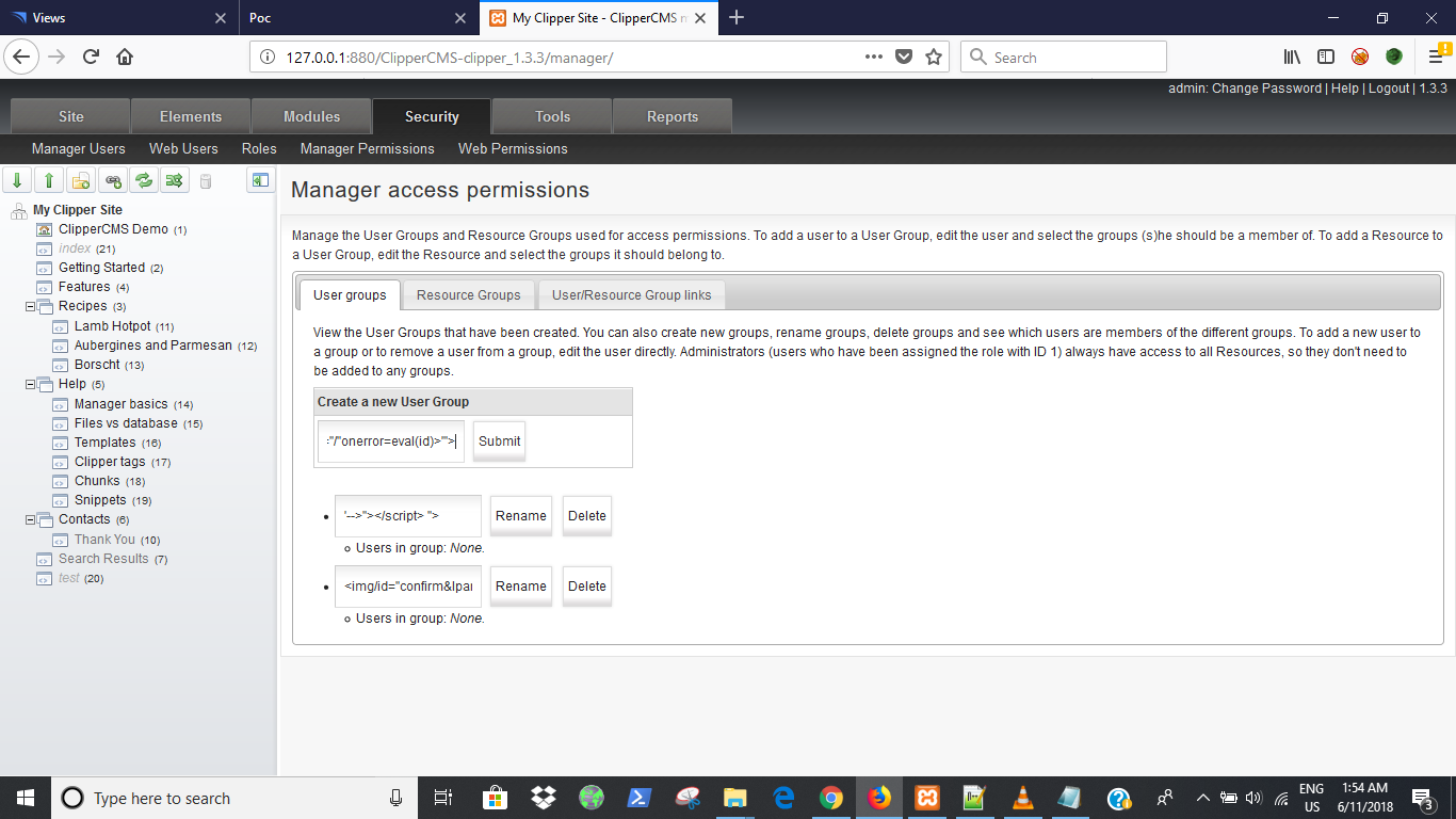 Stored Cross Site Scripting in CMS Clipper_1.3.3 · Issue #488 · ClipperCMS/ClipperCMS · GitHub