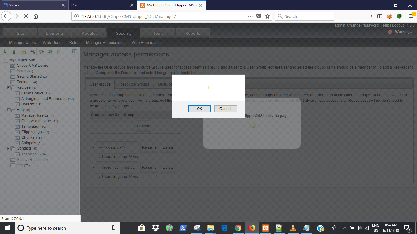 Stored Cross Site Scripting in CMS Clipper_1.3.3 · Issue #488 · ClipperCMS/ClipperCMS · GitHub