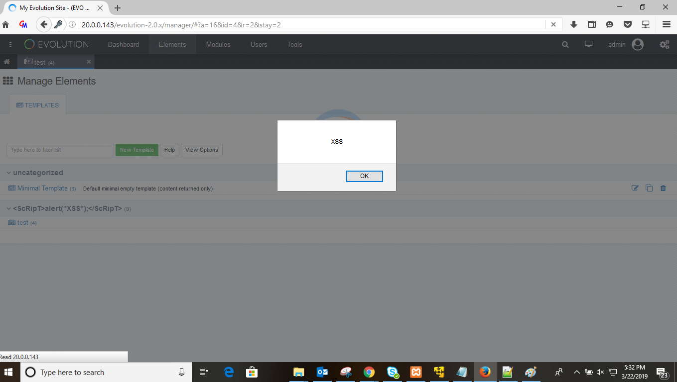 Stored Cross Site Scripting · Issue #1041 · evolution-cms/evolution · GitHub
