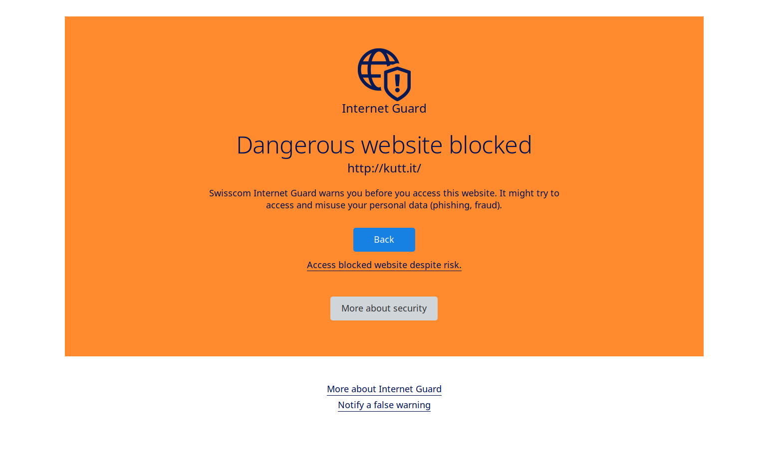 Your site got blocked by Swisscom · Issue #113 · thedevs-network/kutt · GitHub